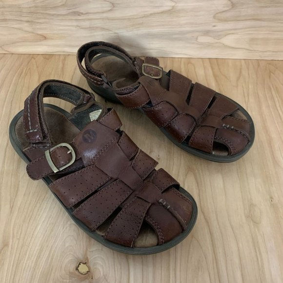 Merrell | Shoes | Mens Merrell Eugene Genuine Leather Fisherman Velcro ...